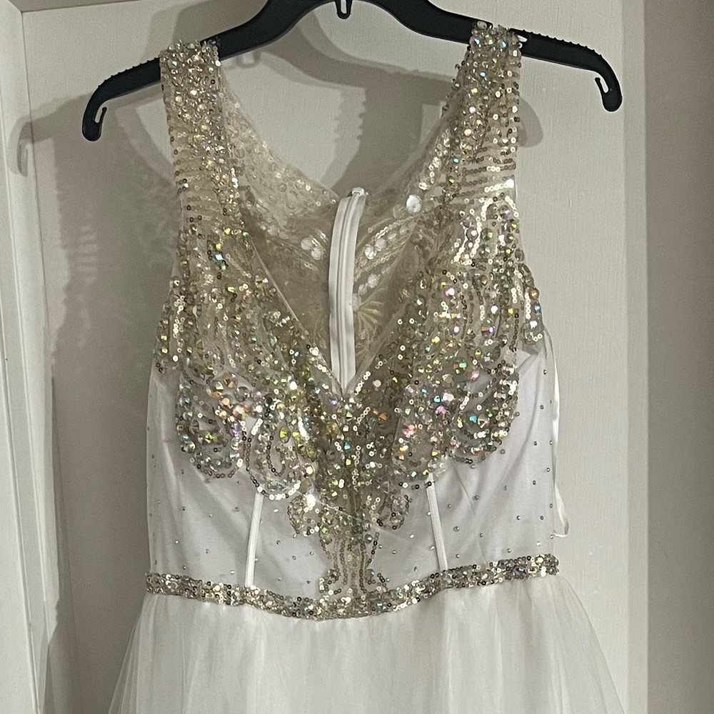 Beautiful White Pageant Gown - Gem